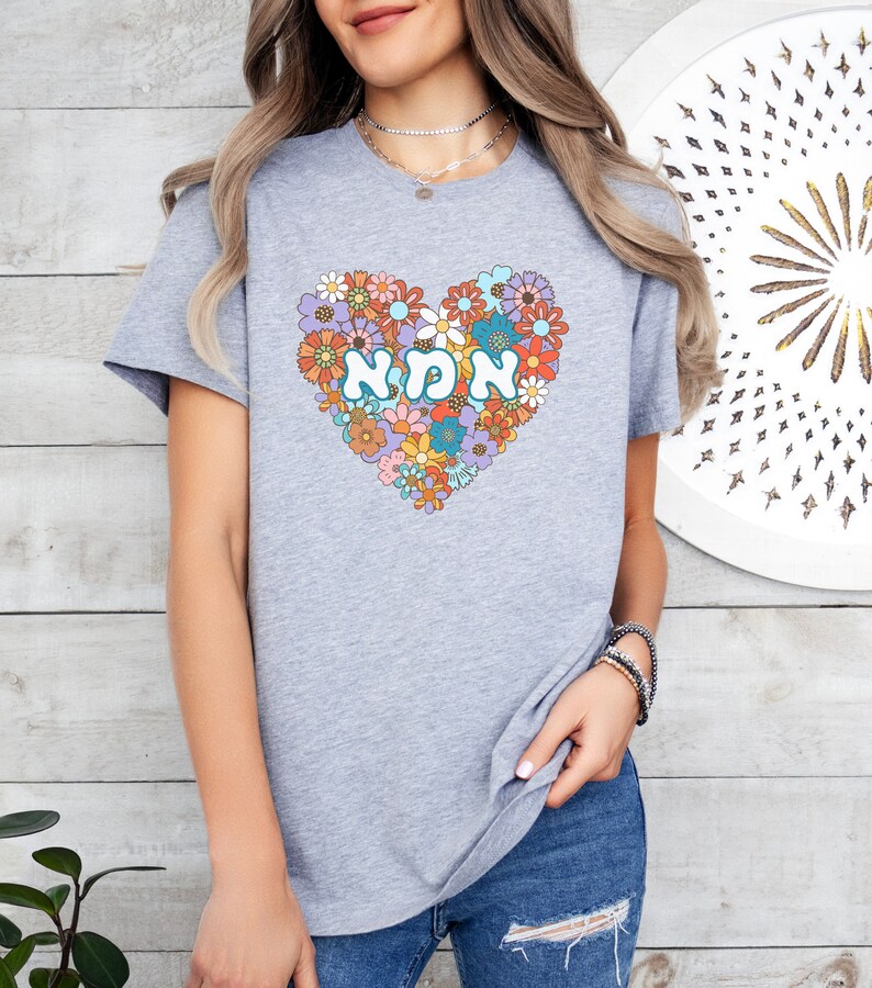 Ima Hebrew Shirt, Imma אמא Flower Heart Hebrew Tshirt, Jewish Shirt ...