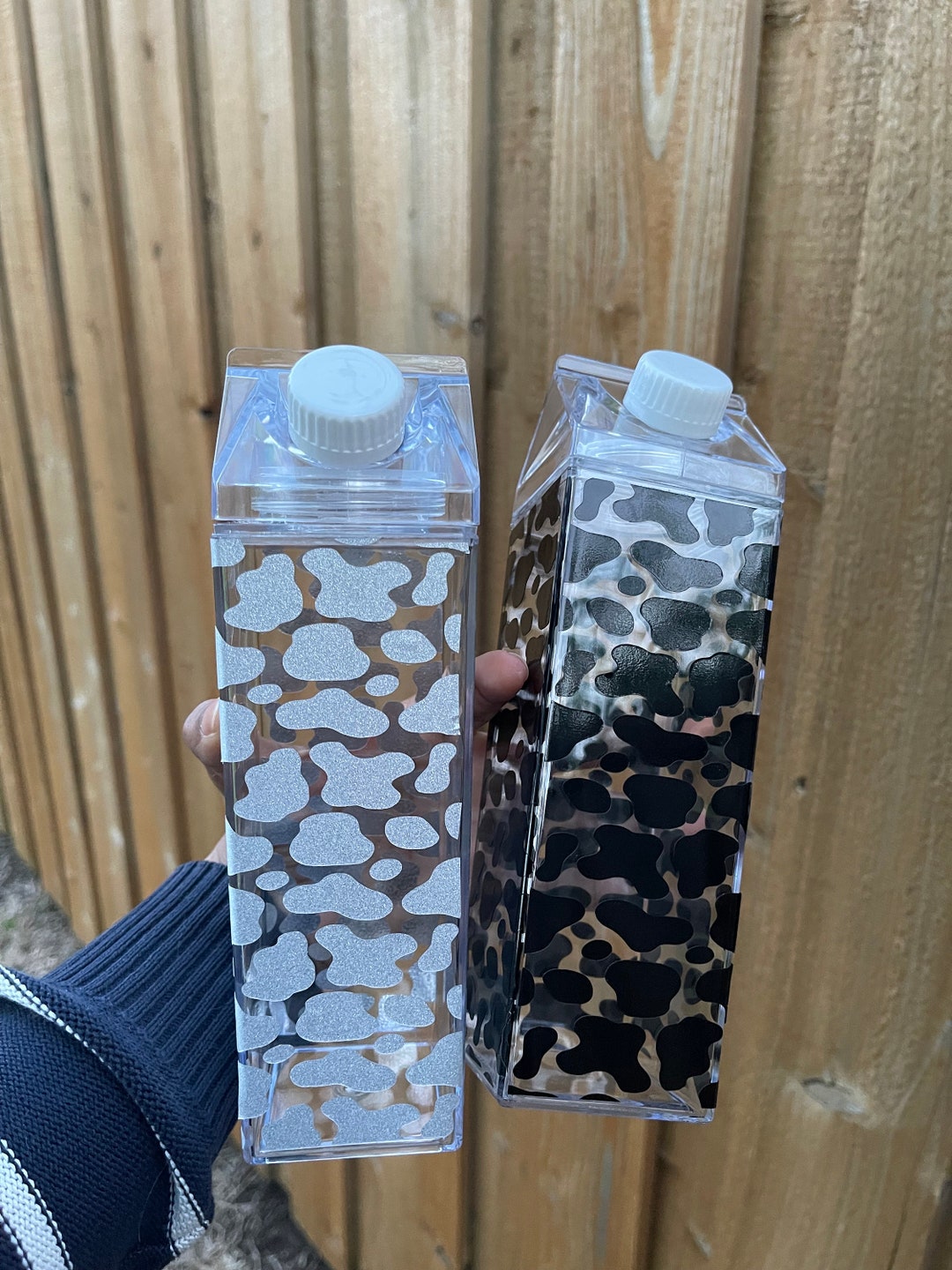 Cow Print Milk Carton Milk Carton Water Bottle Cute Milk Carton Bottle ...