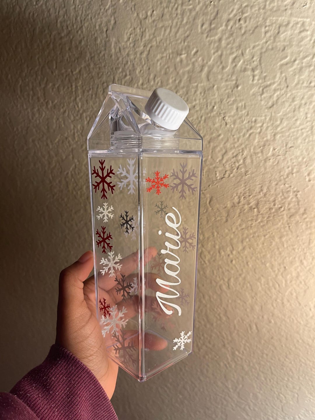Personalized Name Tumbler 17 Oz - Milk Carton Water Bottle. Reusable ...