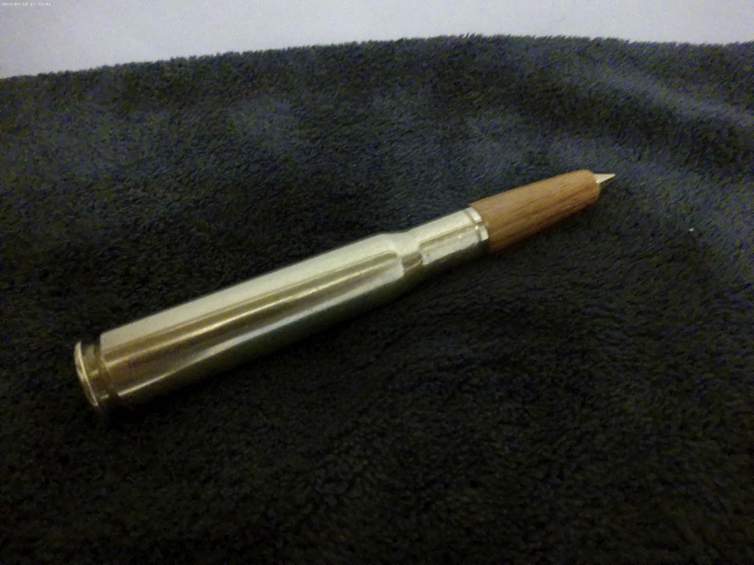Handmade Bullet Pen Military 50 BMG 50 Cal CHECHEN WOOD Exotic Hardwood ...