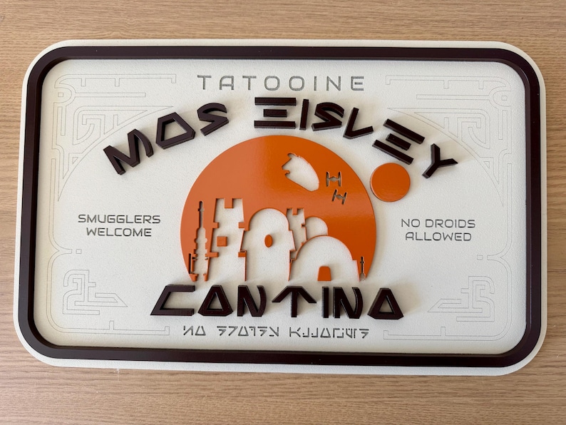Mos Eisley Cantina Sign | Star Wars Sign | Tatooine Sign | Disney ...
