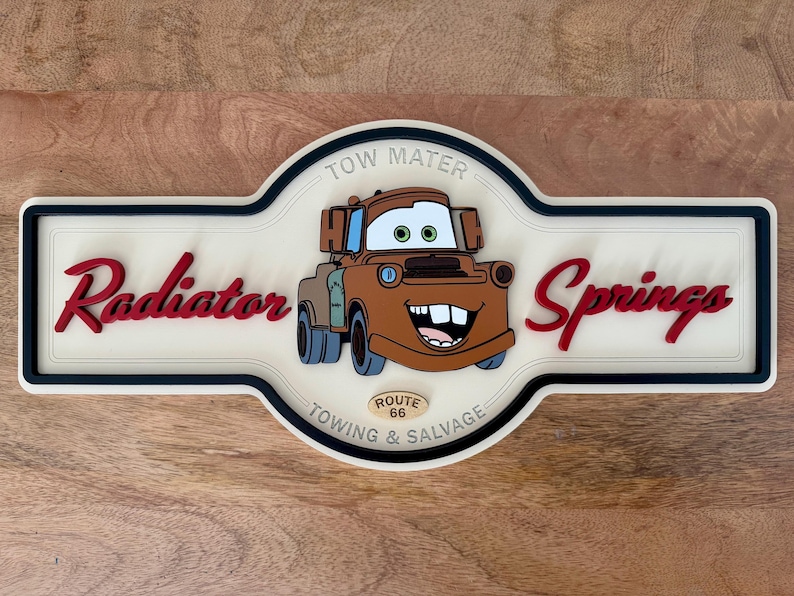 Tow Mater Sign | Disney Cars Sign | Radiator Springs Sign | Mater Kids ...