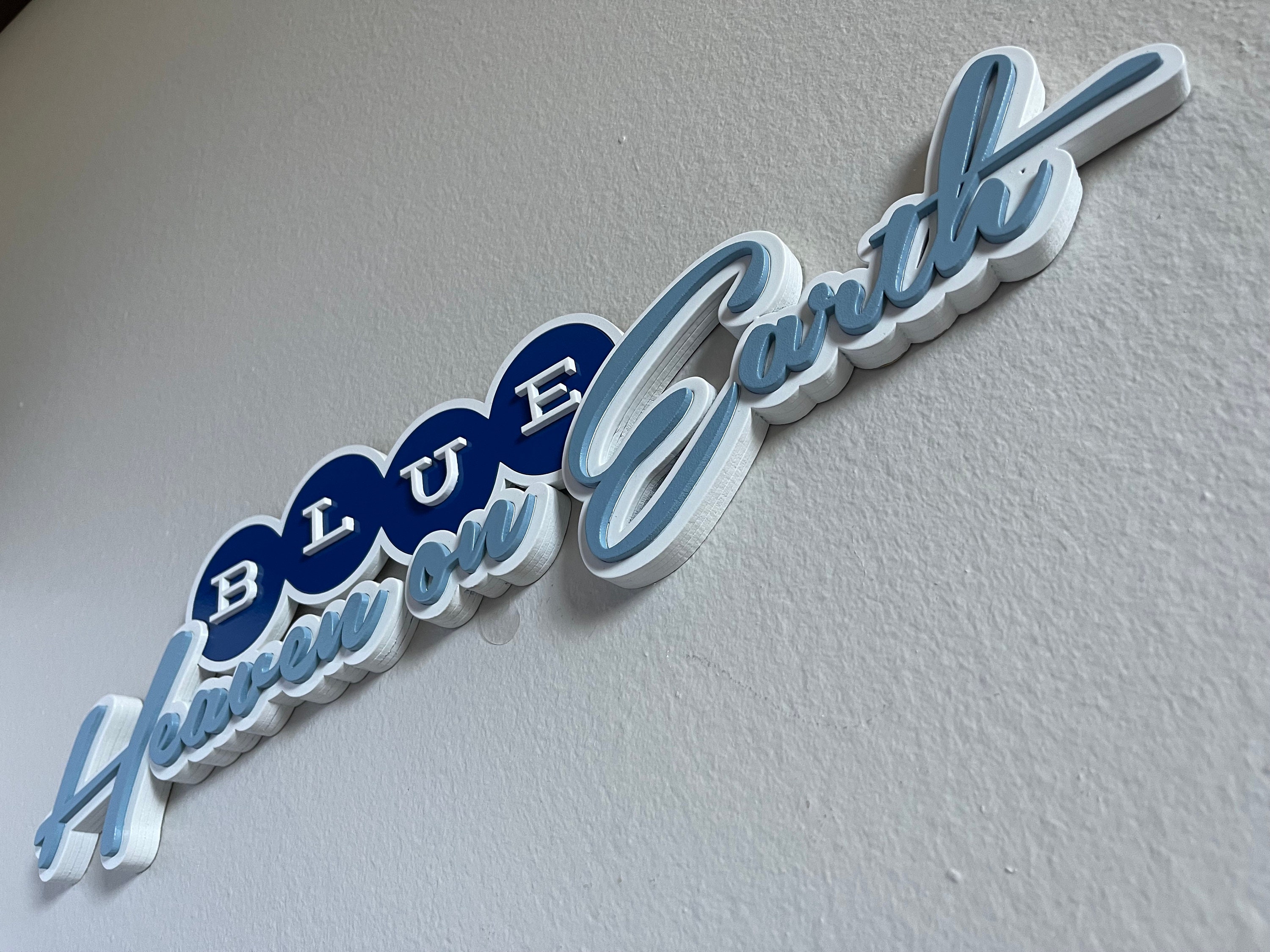 Dodgers Blue Heaven on Earth 3D Wood Sign - Etsy