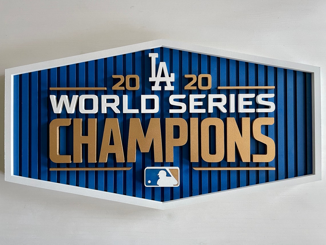 Los Angeles Dodgers 2020 World Series Champions Wood Display Sign - Etsy