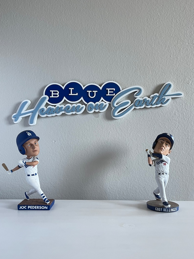 Dodgers Blue Heaven on Earth 3D Wood Sign - Etsy