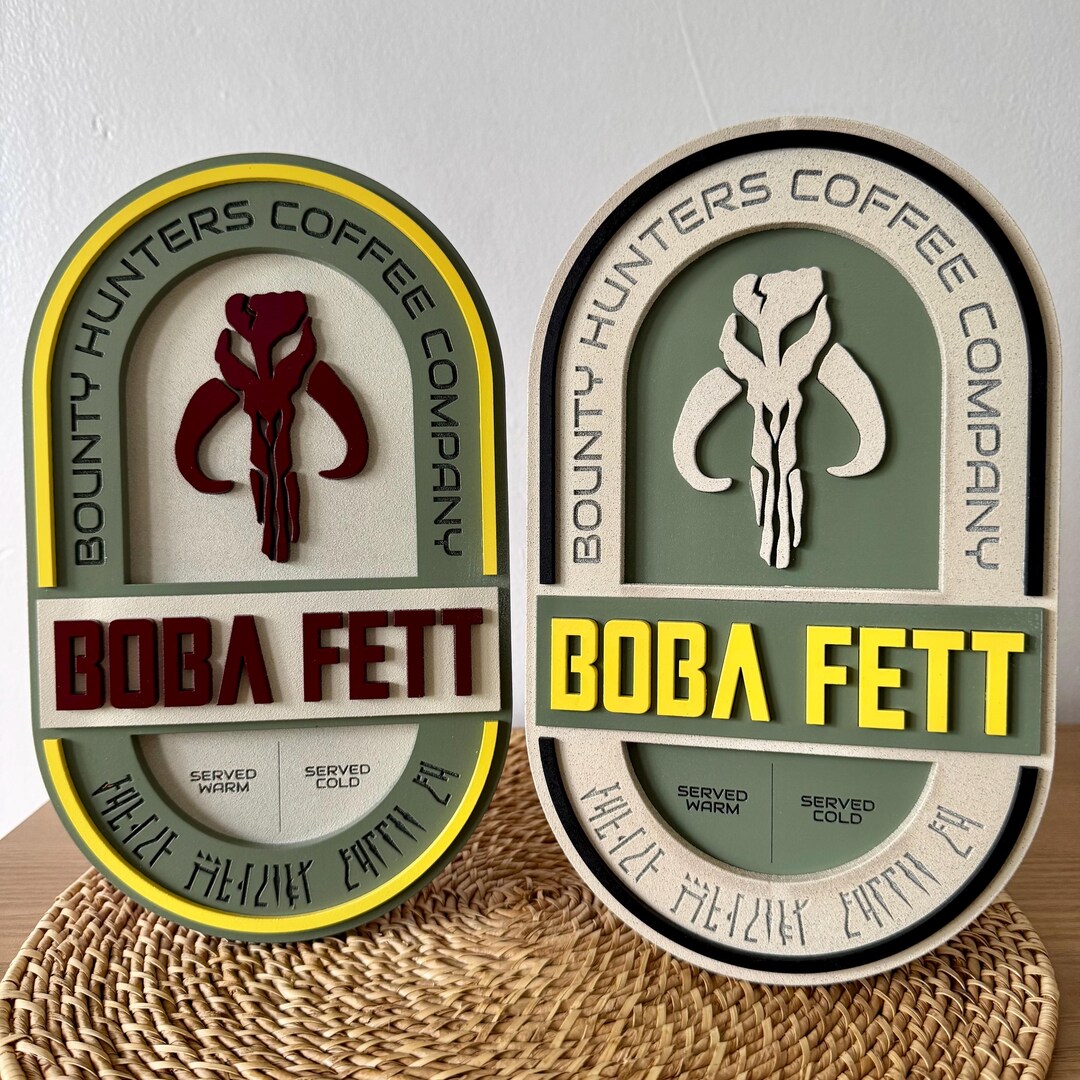 Bounty Hunters Coffee Company Sign | Star Wars Sign | Boba Fett Sign ...