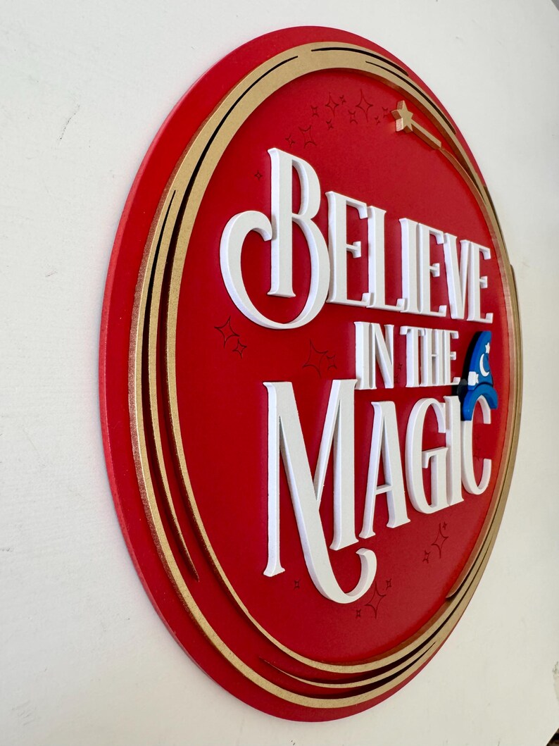 Believe in the Magic Sign | Disney Magic Sign | Mickey Sign | Disney ...