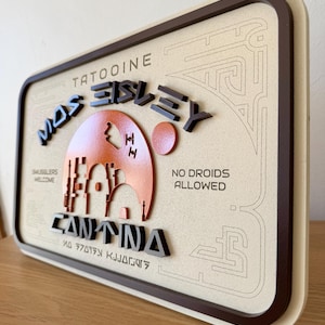 Mos Eisley Cantina Sign | Star Wars Sign | Tatooine Sign | Disney ...