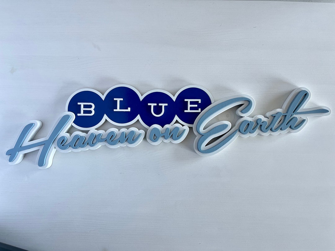 Dodgers Blue Heaven on Earth 3D Wood Sign - Etsy