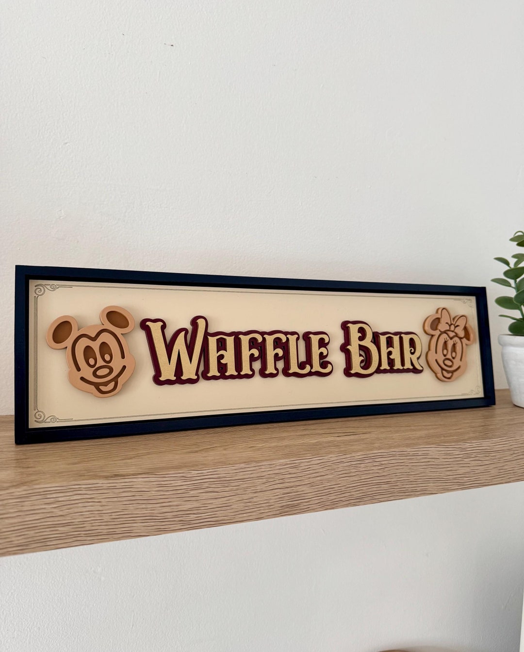 Mickey Waffle Bar Sign | Minnie Waffle Sign | Mickey Waffle Home Decor ...