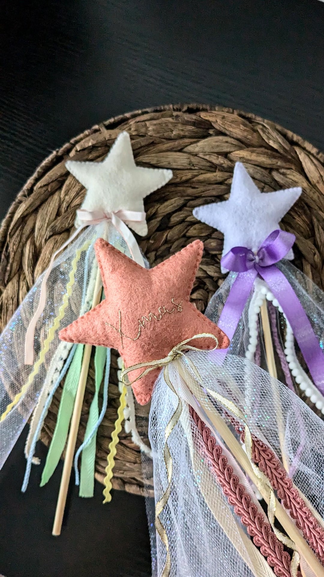 Custom Felt Magic Wand, Felt Fairy Wand, Handmade Princess Wand, Kids ...