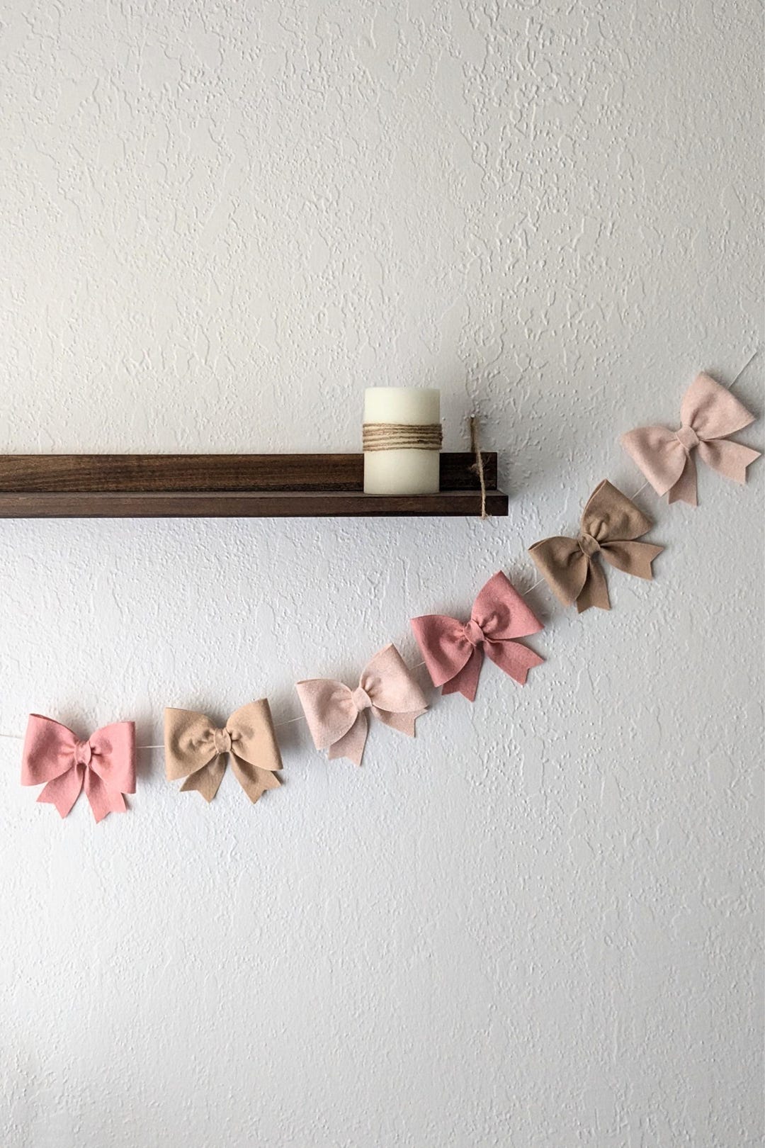 Custom Bows Felt Banner, Bows Banner for Nursery/room, Bows Garland ...