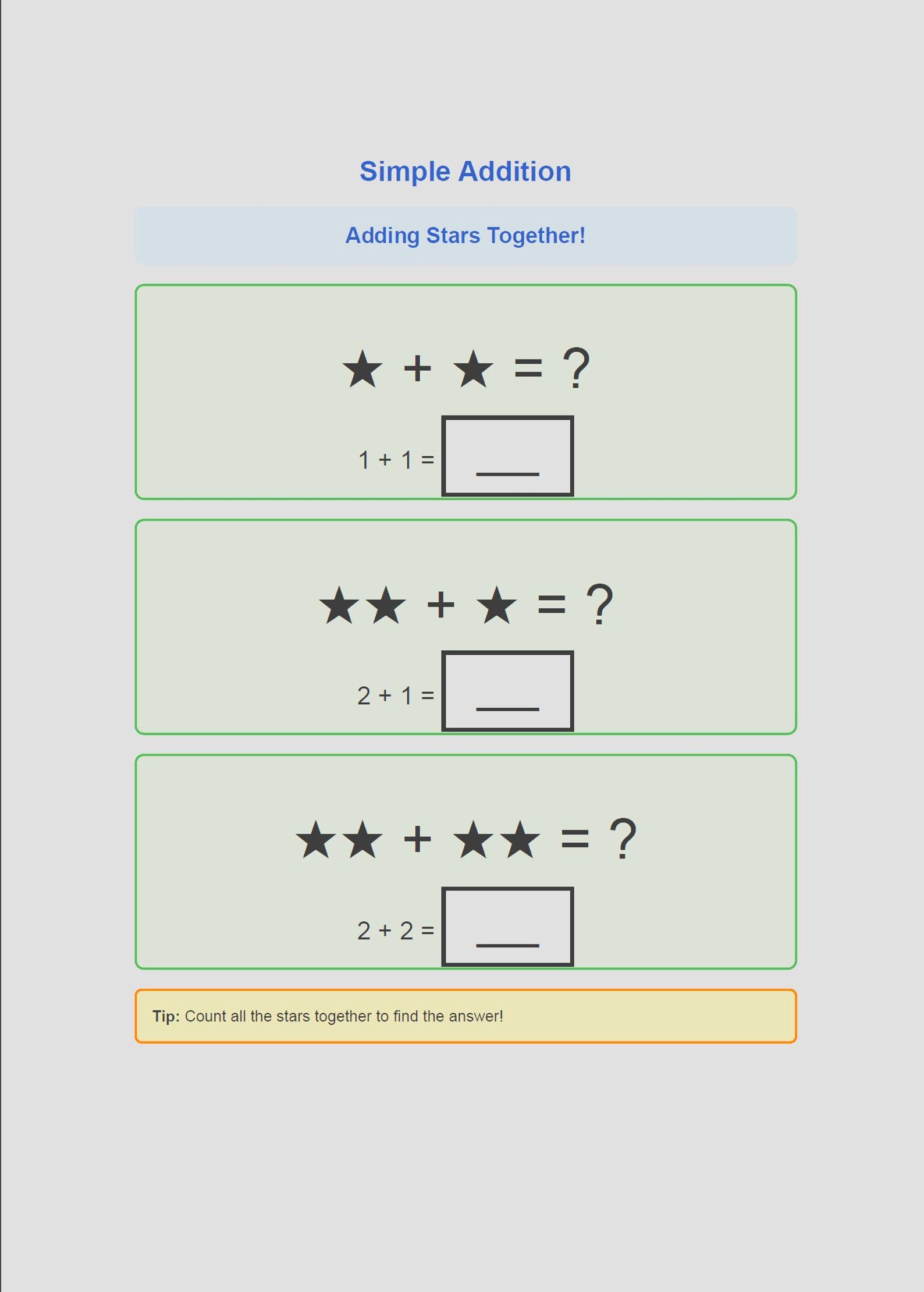 Preschool Math Workbook: Counting Stars, Numbers 1-5 (PDF Downloadable ...