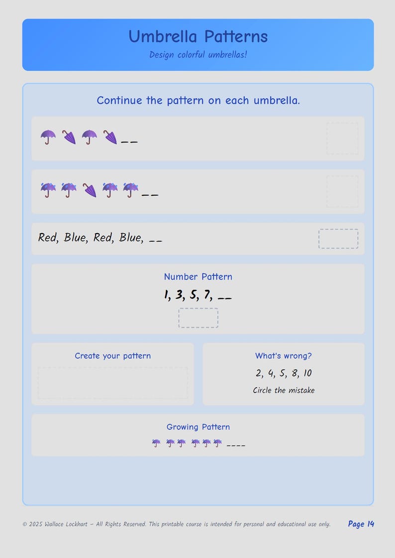 Printable Math Workbook Ages 5–7 | Rainy Day Math Book | 50 A4 Pages | Tracing, Addition ...