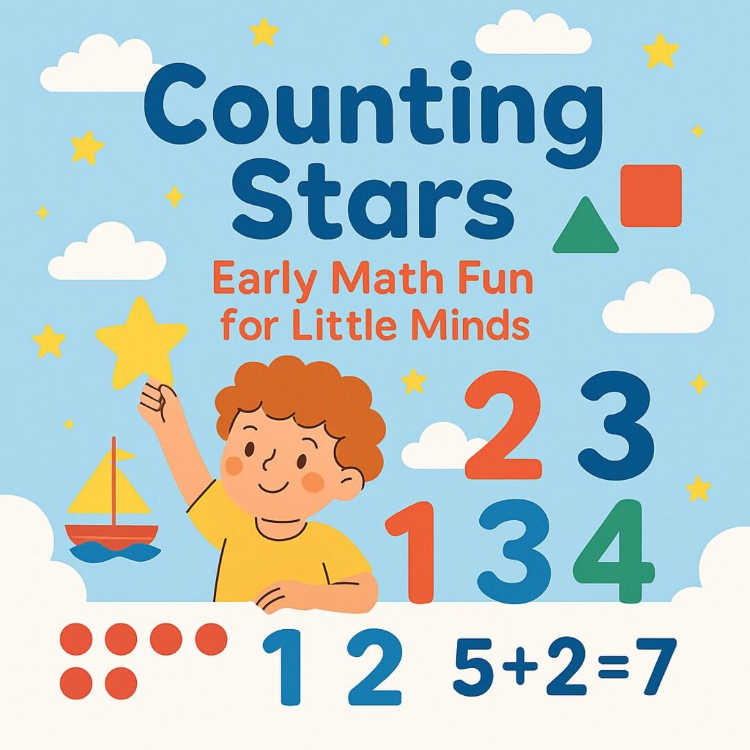 Preschool Math Workbook: Counting Stars, Numbers 1-5 (PDF Downloadable ...