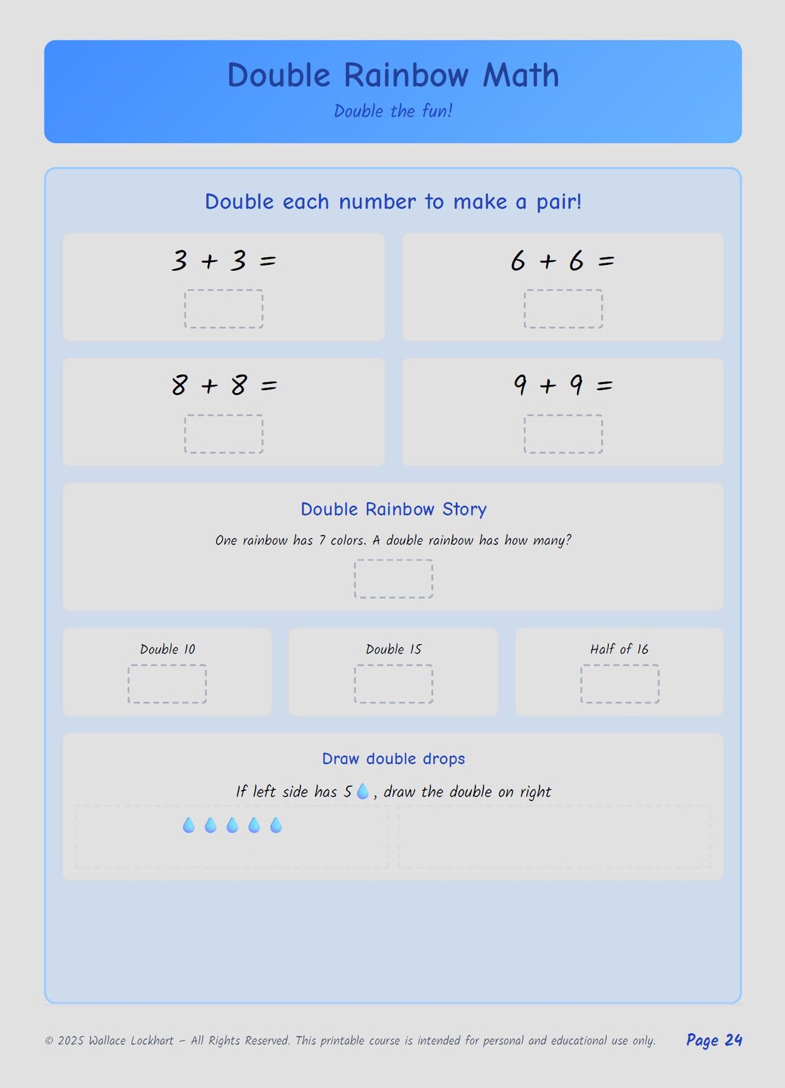 Printable Math Workbook Ages 5–7 | Rainy Day Math Book | 50 A4 Pages | Tracing, Addition ...