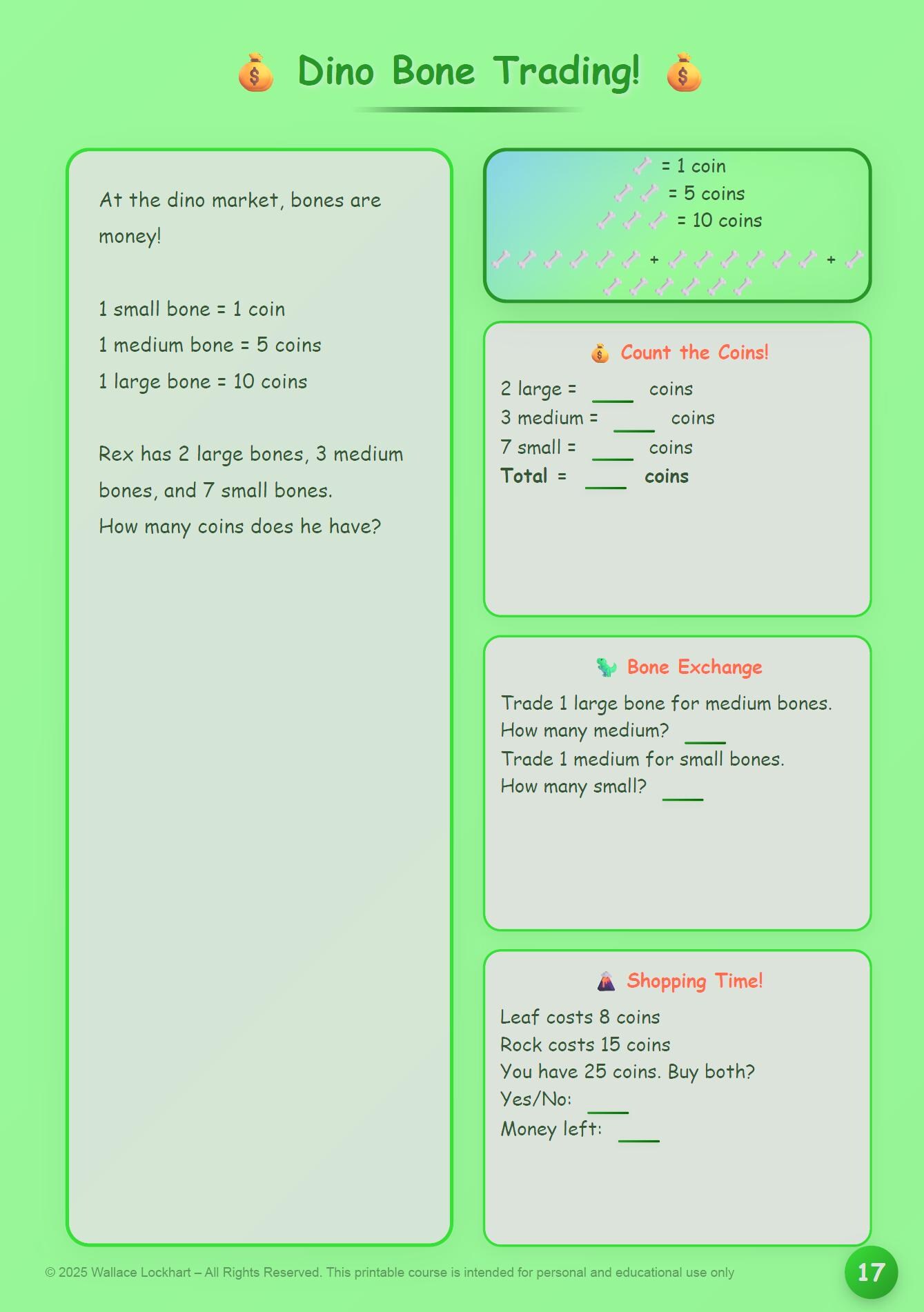 Dinosaur Math Workbook: Fun Learning for Ages 3-7 (PDF Pattern) - Etsy