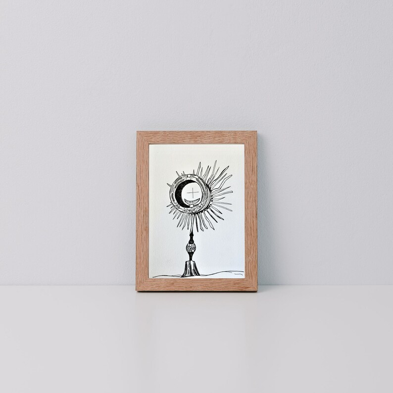 Jesus in the Eucharist, Monstrance and Eucharist, Catholic Art ...