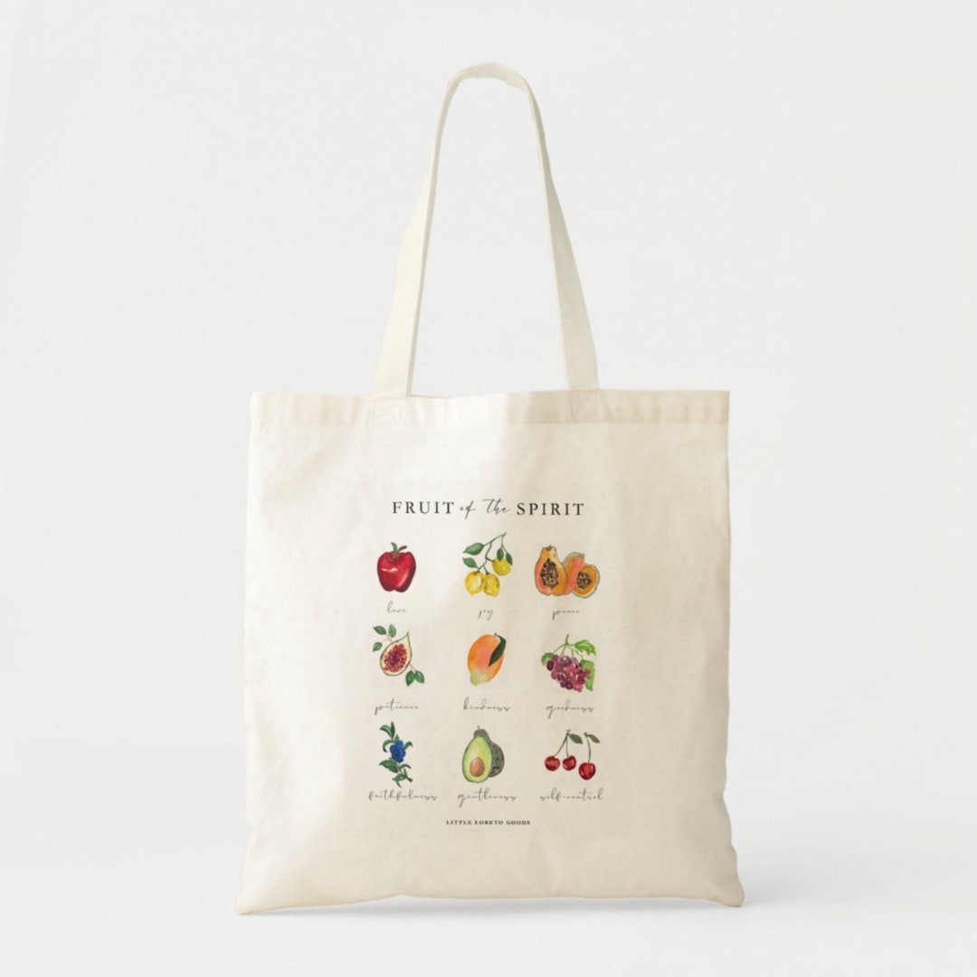 Fruit of the Spirit Tote Bag, Fruit of the Spirit, Christian Gift ...