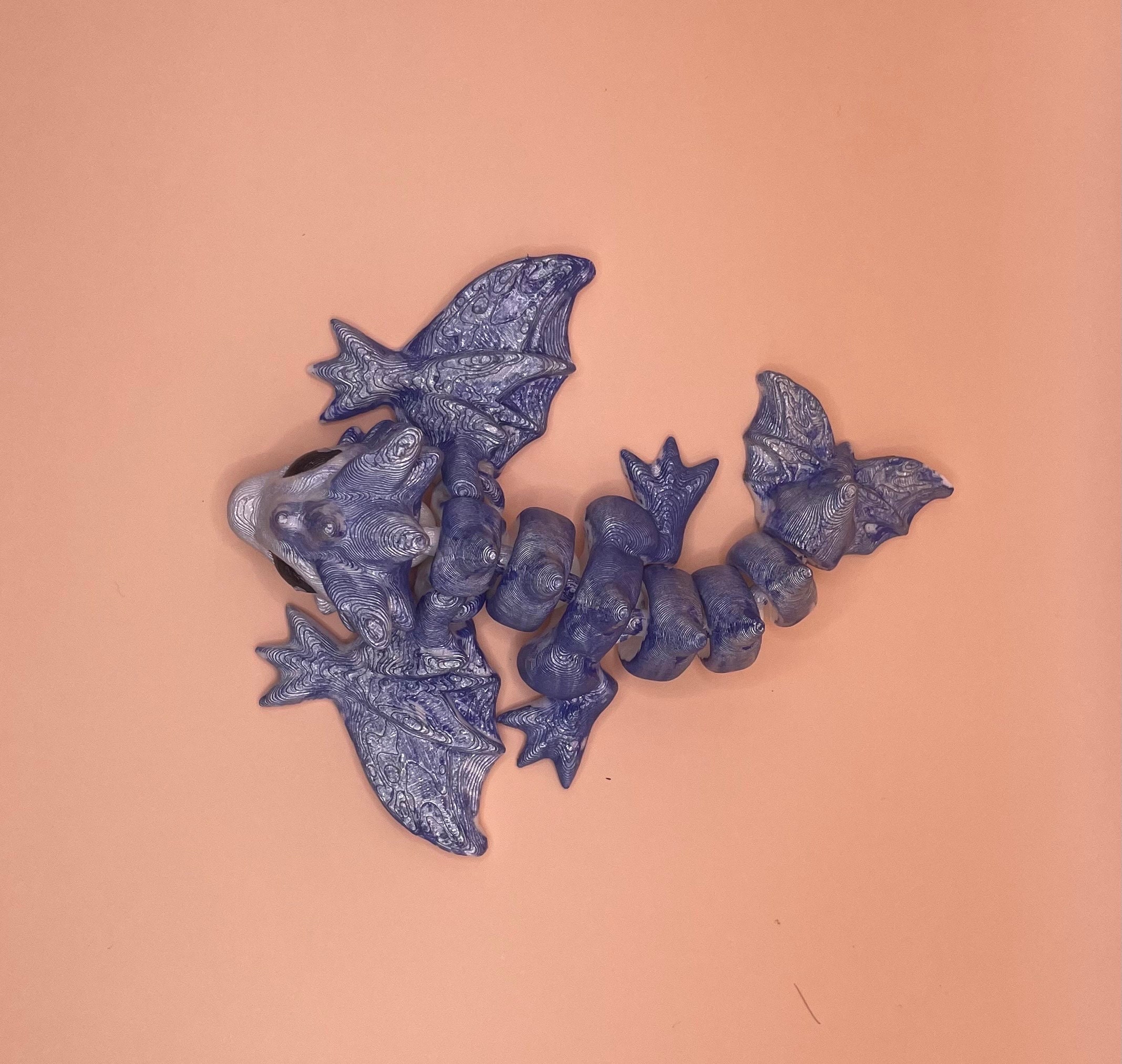 Blue & Silver Wyvern - Etsy