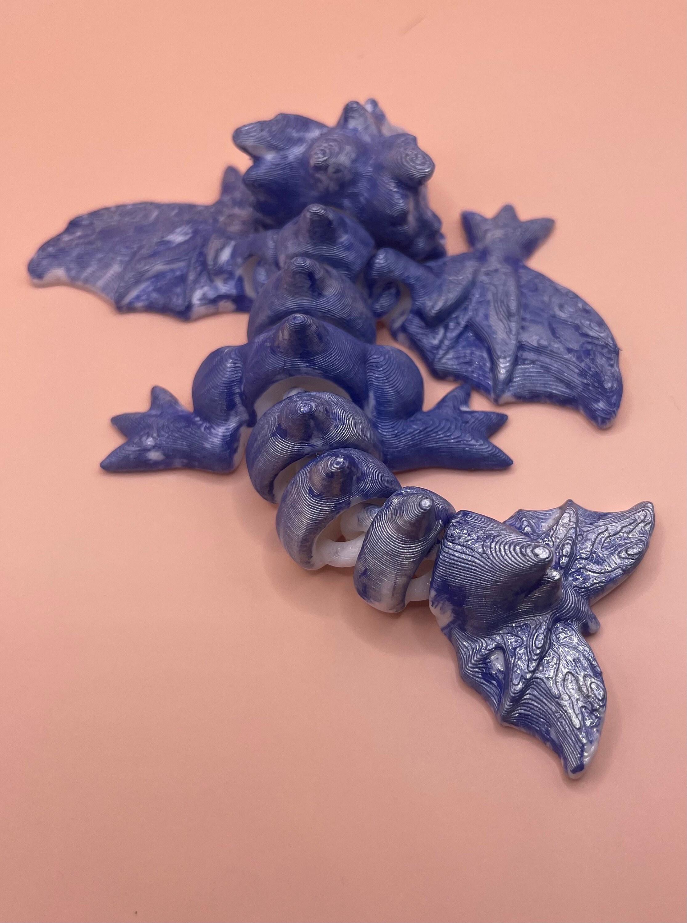 Blue & Silver Wyvern - Etsy