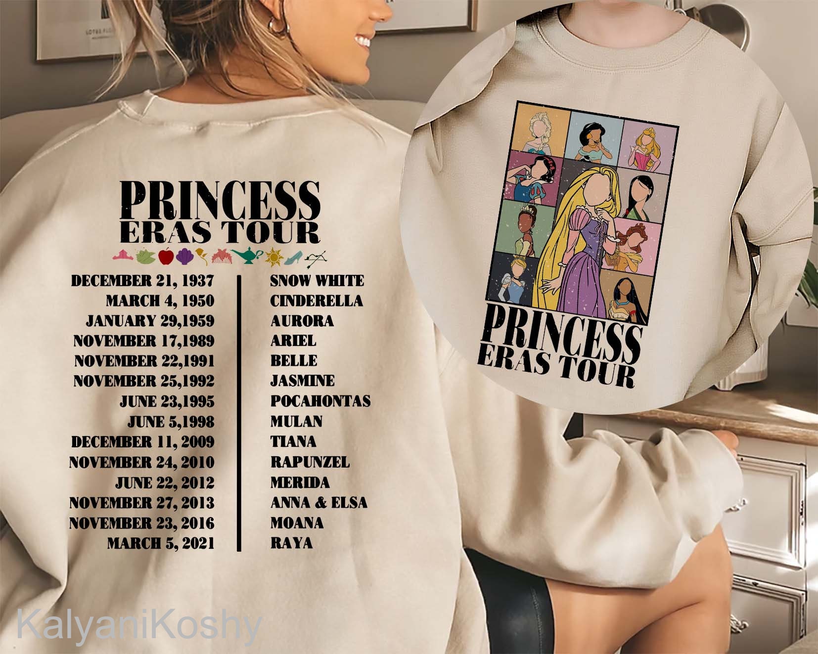 Princess Eras Tour Png, Princess Royal Tour Png, Shimmer, Disney ...