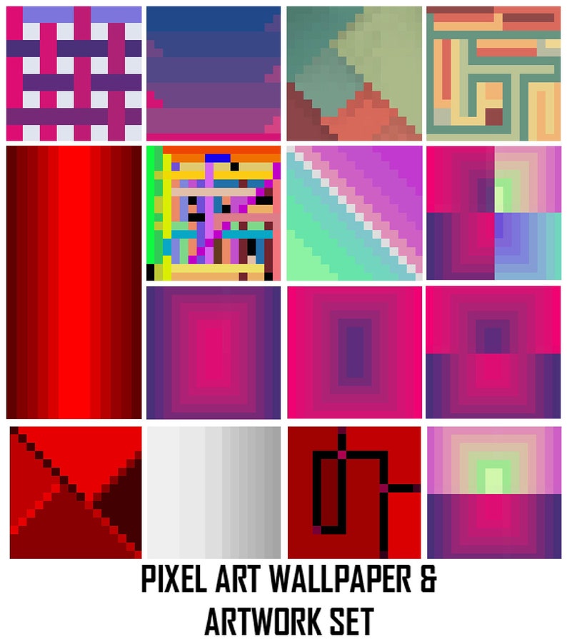Pixel Art Phone and PC Wallpaper - Etsy