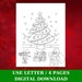 Holiday Coloring Page, Santa Coloring Page, Kids Coloring Pages ...