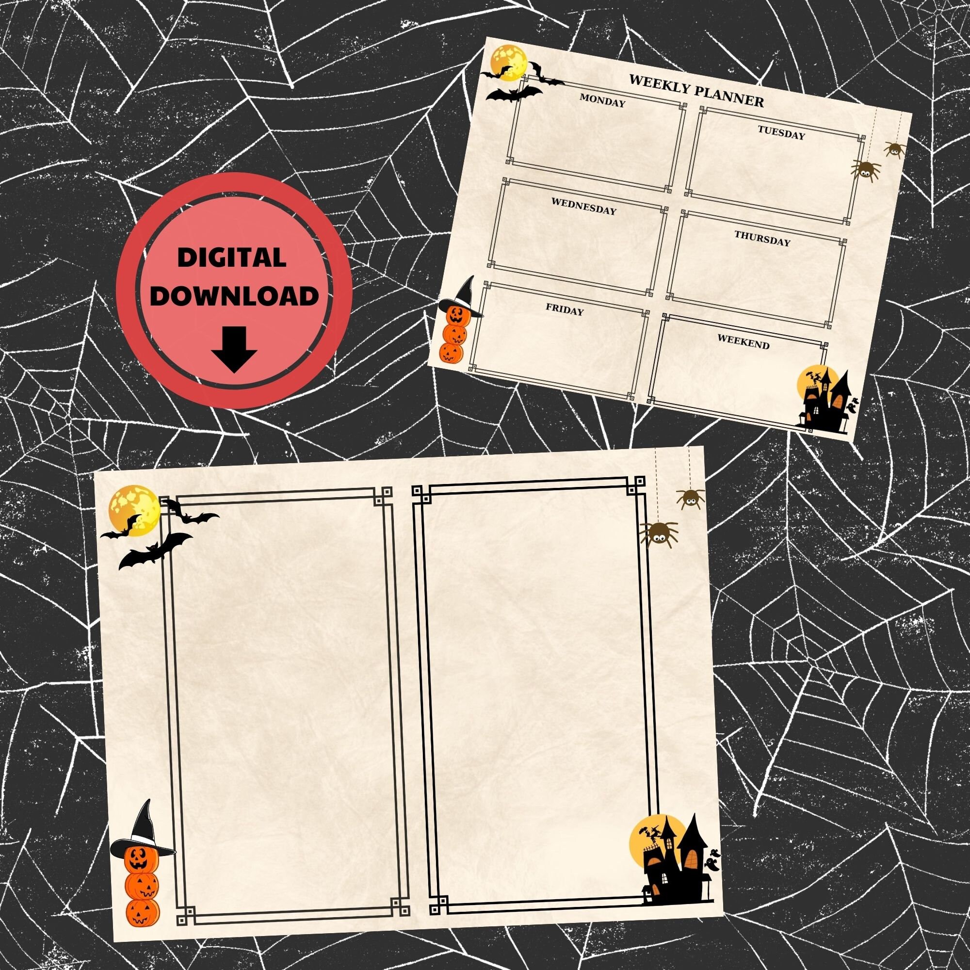 Weekly Planner Planner Printable Planner Halloween - Etsy