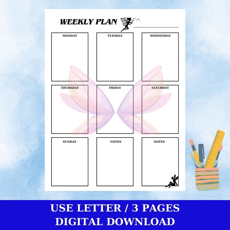 Weekly Schedule for Kids Printable,homeschool Weekly Schedule,weekly ...