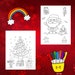Holiday Coloring Page, Santa Coloring Page, Kids Coloring Pages ...