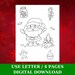 Holiday Coloring Page, Santa Coloring Page, Kids Coloring Pages ...
