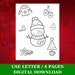 Holiday Coloring Page, Santa Coloring Page, Kids Coloring Pages ...