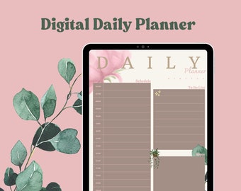 Digital Daily Planner- Editable - Etsy