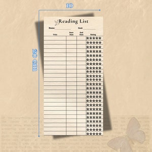 Printable Library Card Bookmark Reading Log Tracker Digital Download - Etsy