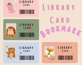 Faux Library Card Bookmark - Etsy