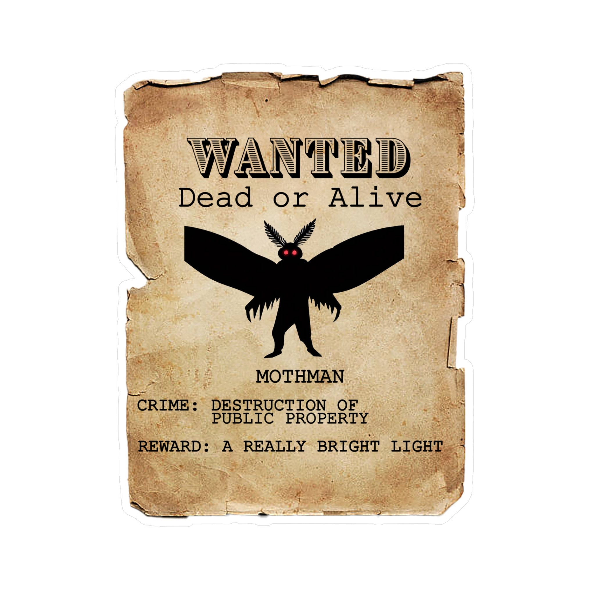 Wanted Poster Cryptid Vinyl Decal Waterproof Uv-proof - Etsy