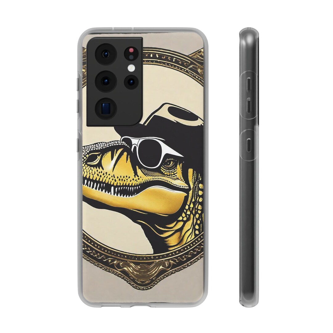 Vintage T-rex Phone Case Dinosaur With Sunglasses & Hat iPhone Galaxy ...