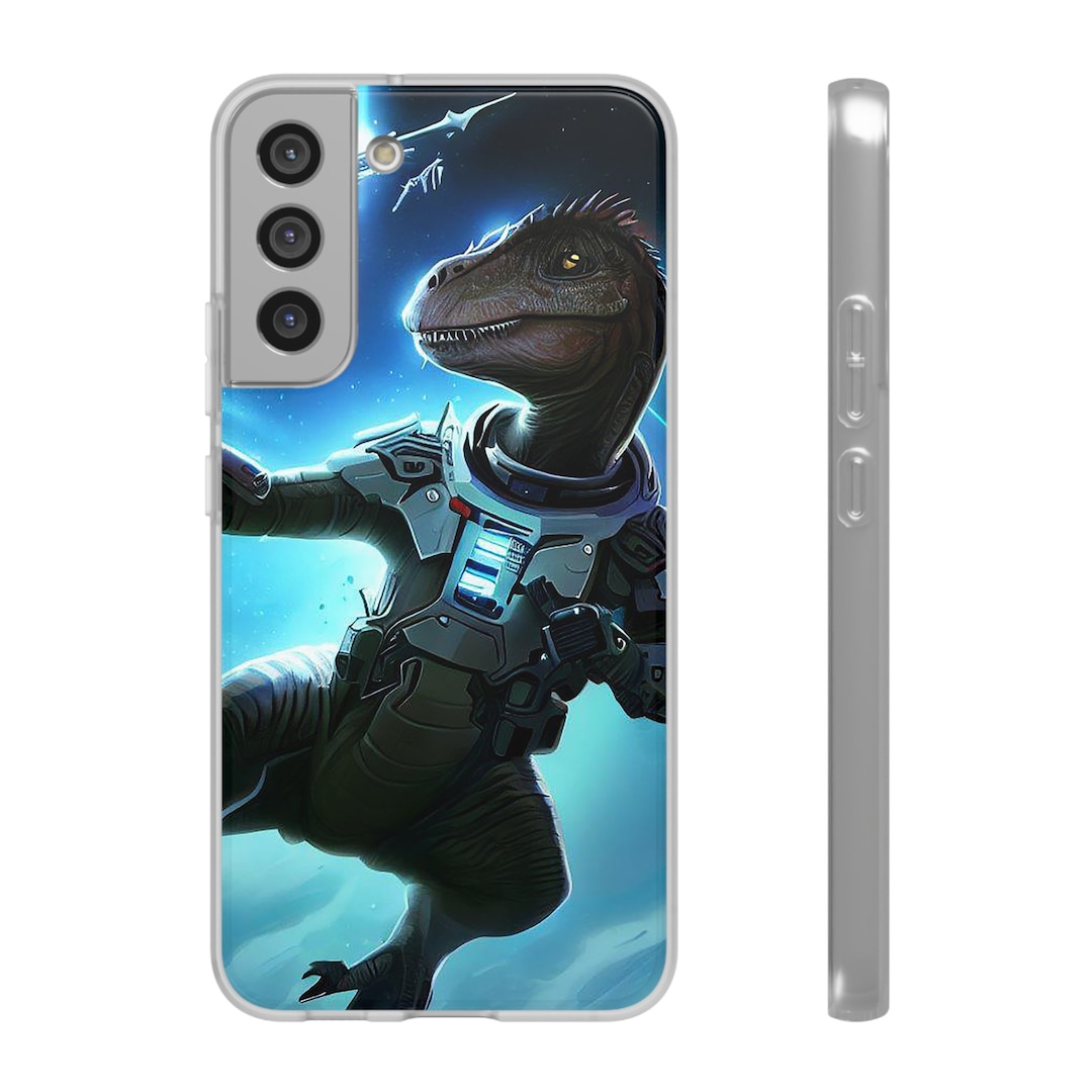 Astronaut Velociraptor in Space Phone Case for iPhone and Galaxy - Dino ...
