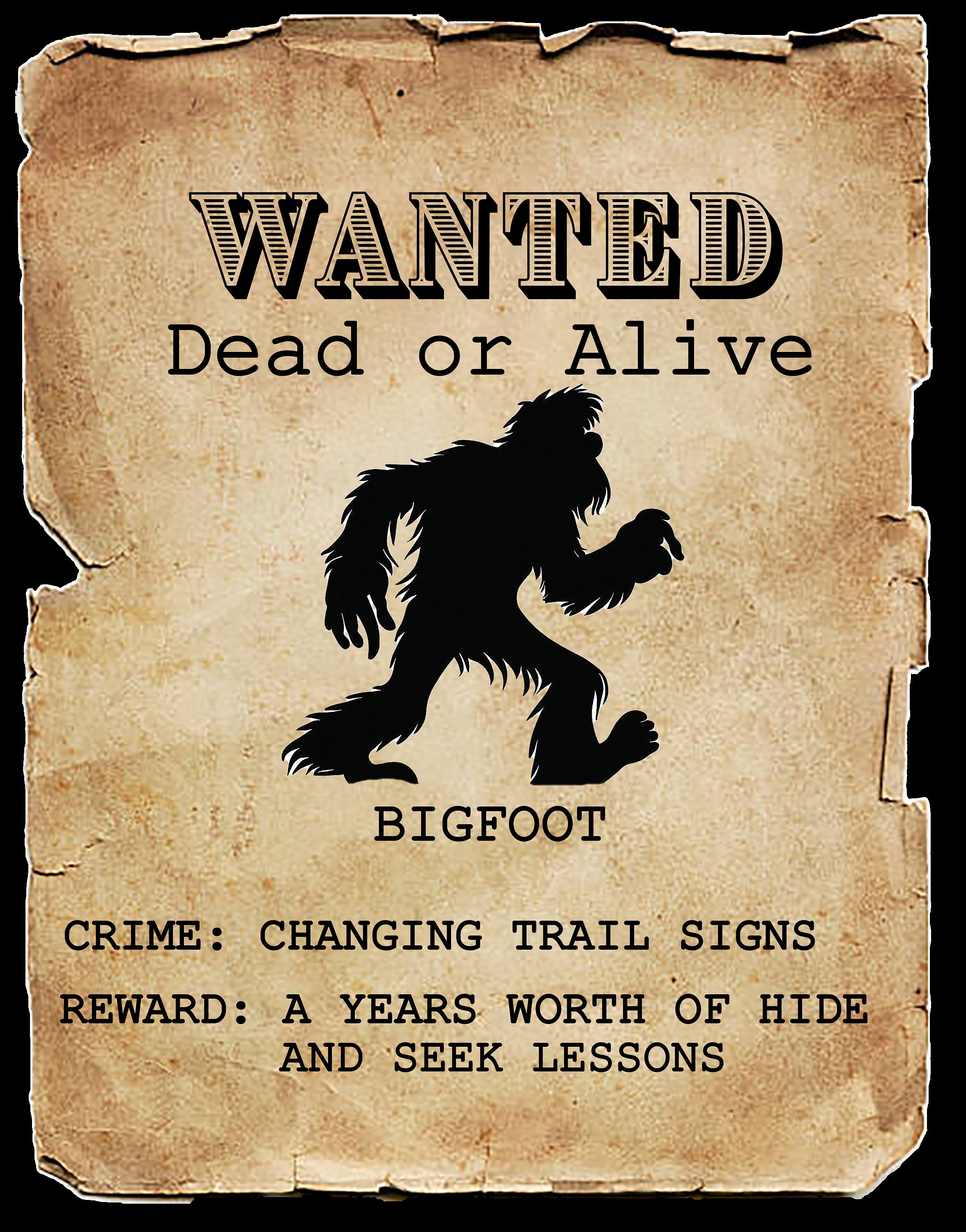 Wanted Poster Cryptid Vinyl Decal Waterproof Uv-proof - Etsy