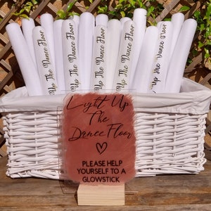 Personalised Foam Glow Sticks / Light up the Dancefloor / Dancing Props ...