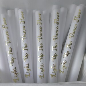 Personalised Foam Glow Sticks / Light up the Dancefloor / Dancing Props ...