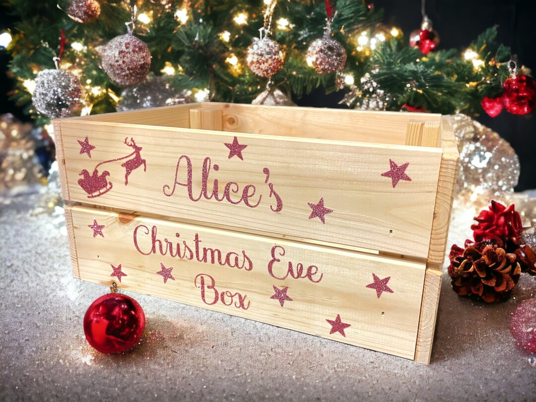 Personalised Christmas Eve Crate / Wooden Crate / Christmas Eve Box ...