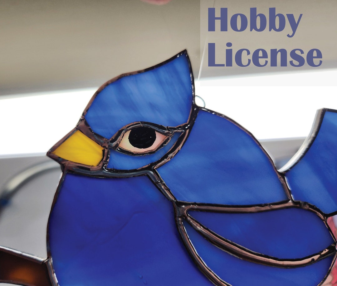 Bluebird Stained Glass Pattern - Hobby License - Etsy