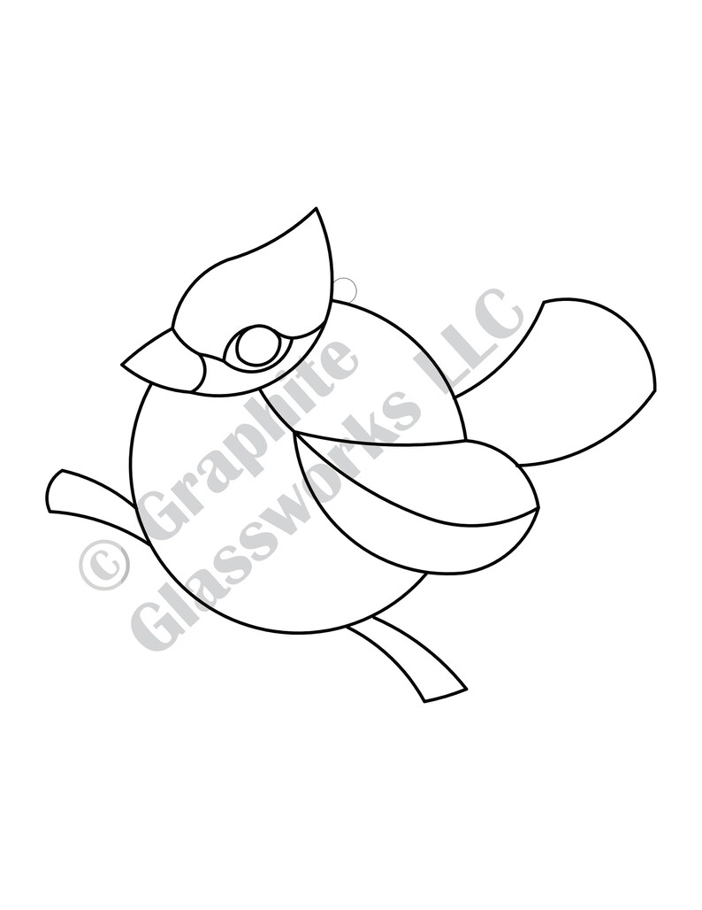 Bluebird Stained Glass Pattern - Hobby License - Etsy