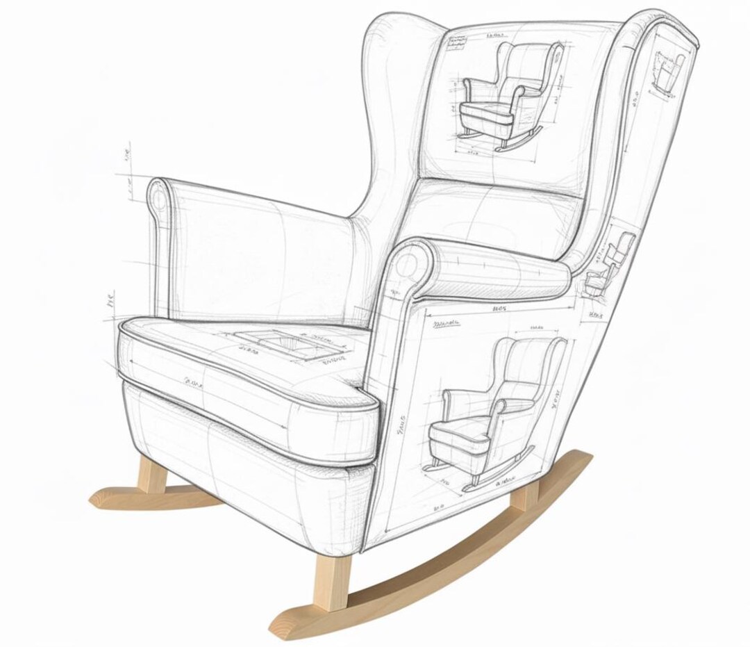 Beech Rocking Chair Legs for Wing Chair, Maternity Rocker Skids - Etsy
