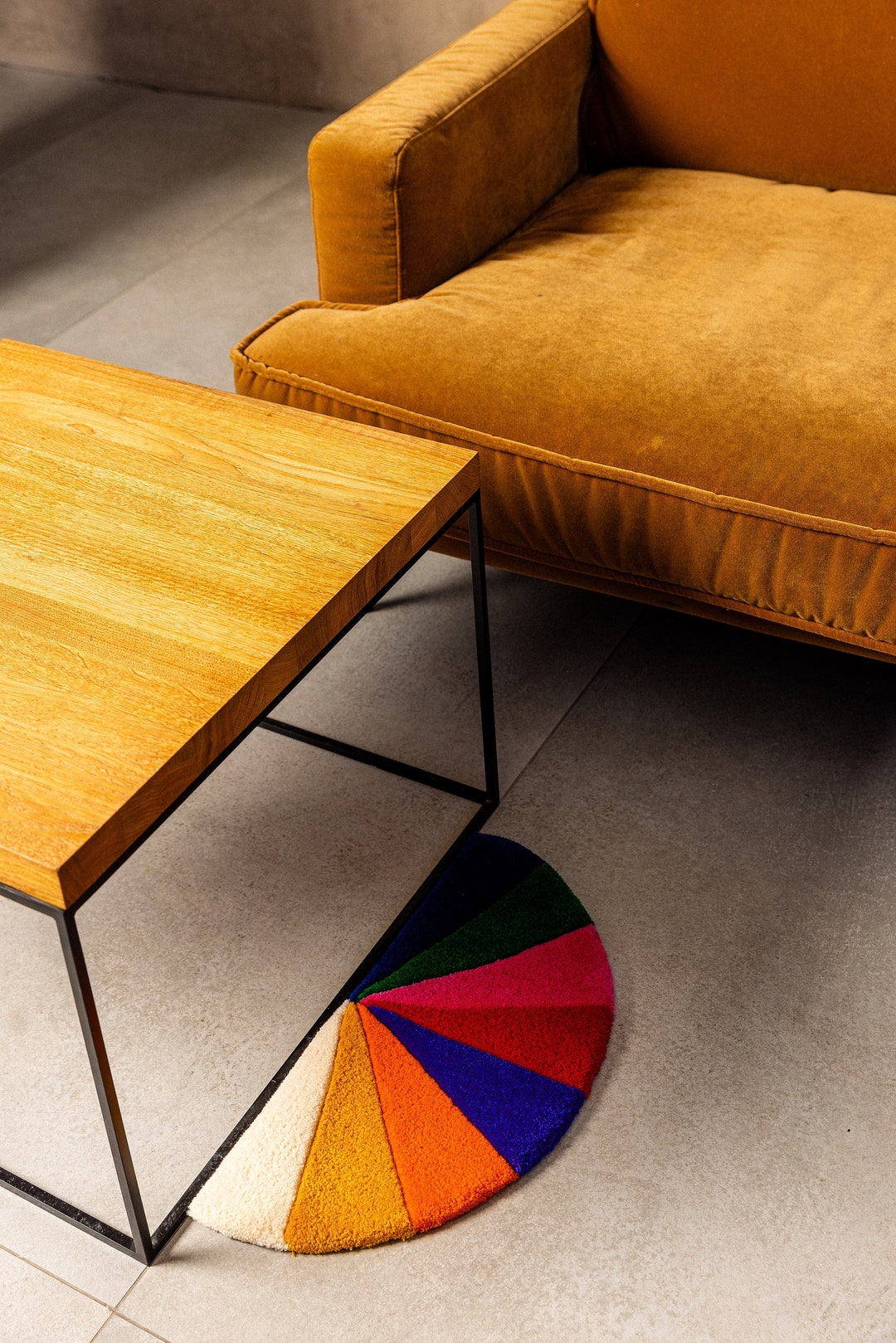 Colourful Handmade Indoor Tufted Small Rug RAINBOW! Carpet, Rug, Living ...