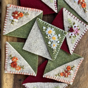 Hand Embroidered Bookmarks - Etsy