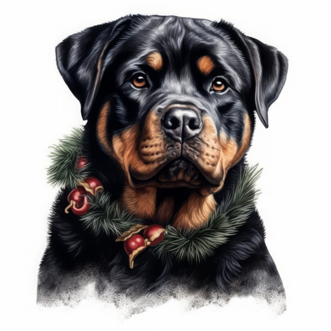 Rottweilers Christmas Dogs PNG Bundle Instant Digital Download HD Clip ...