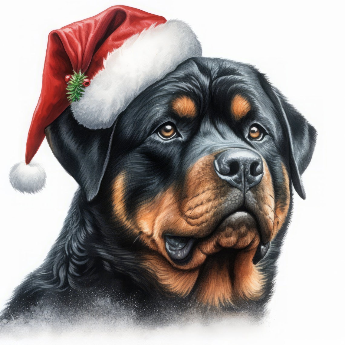 Rottweilers Christmas Dogs PNG Bundle Instant Digital Download HD Clip ...
